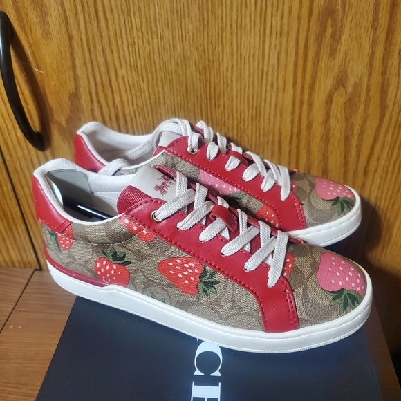 Coach | Shoes | Coach Low Top Sneaker With Strawberry Print Strawberry ...